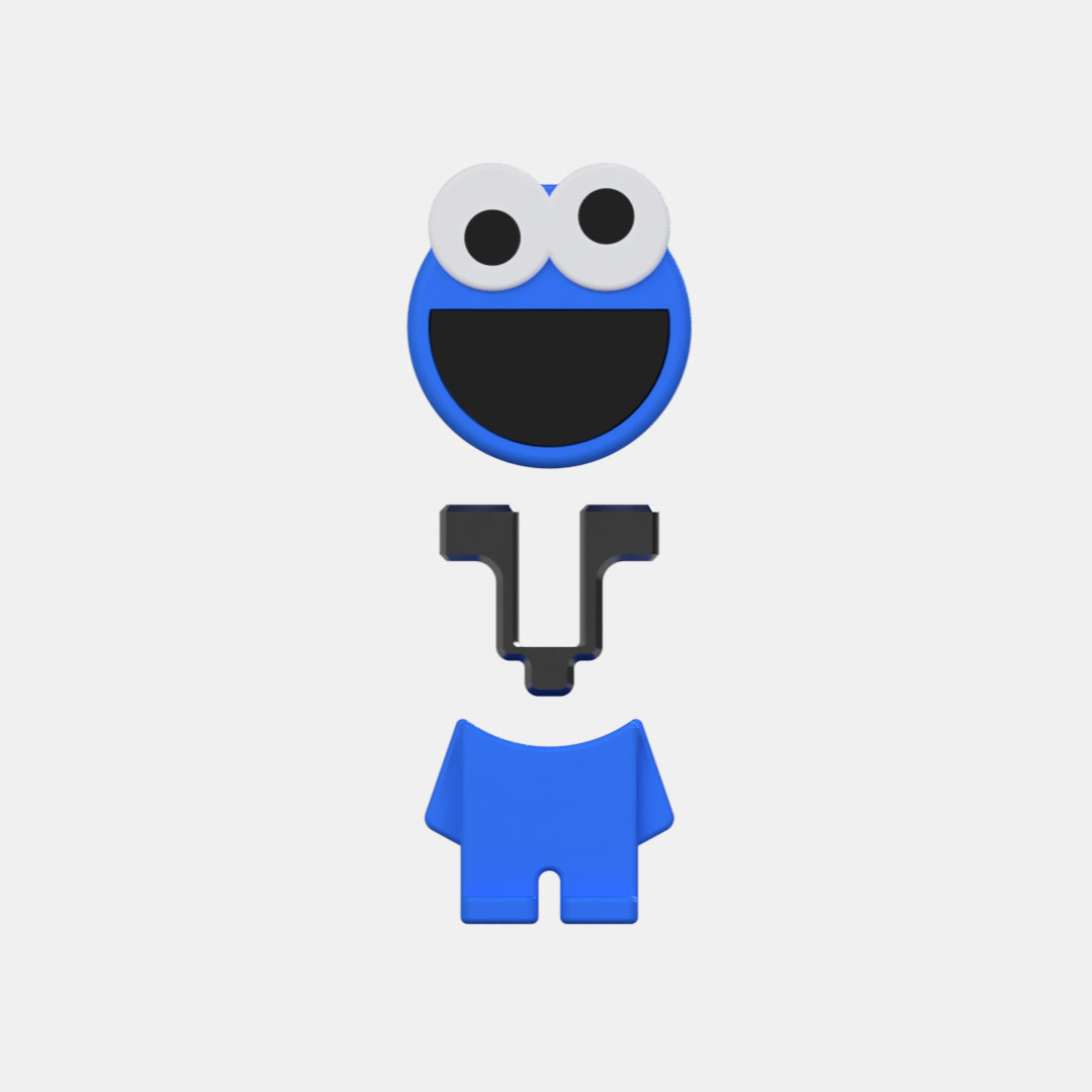 Zipper Pull - Cookie Monster (Sesame Street) by Whadup | Download free ...