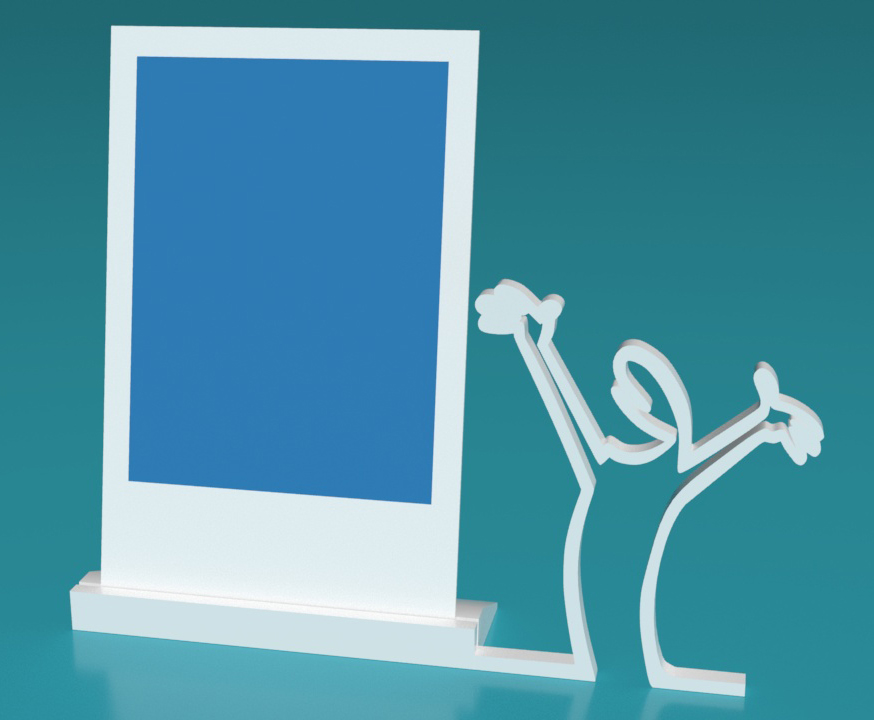 La Linea Photo Holder V2 by DragoMej | Download free STL model ...