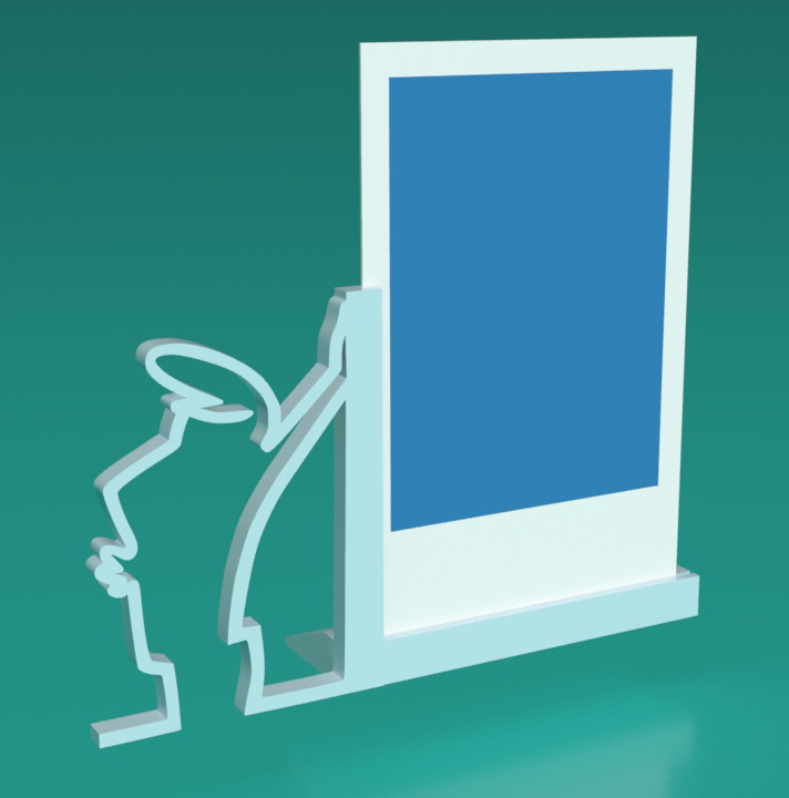 La Linea Photo Holder V3 by DragoMej | Download free STL model ...