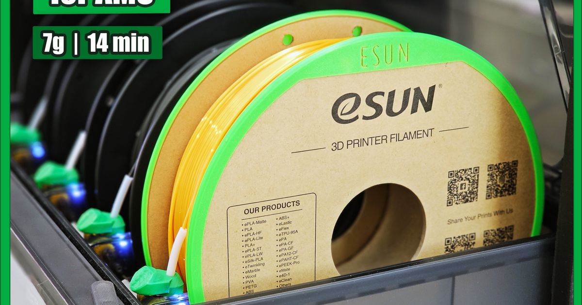 »ESUN« rounded AMS Cardboard Spool Adapter by AU3D | Download free STL model | Printables.com