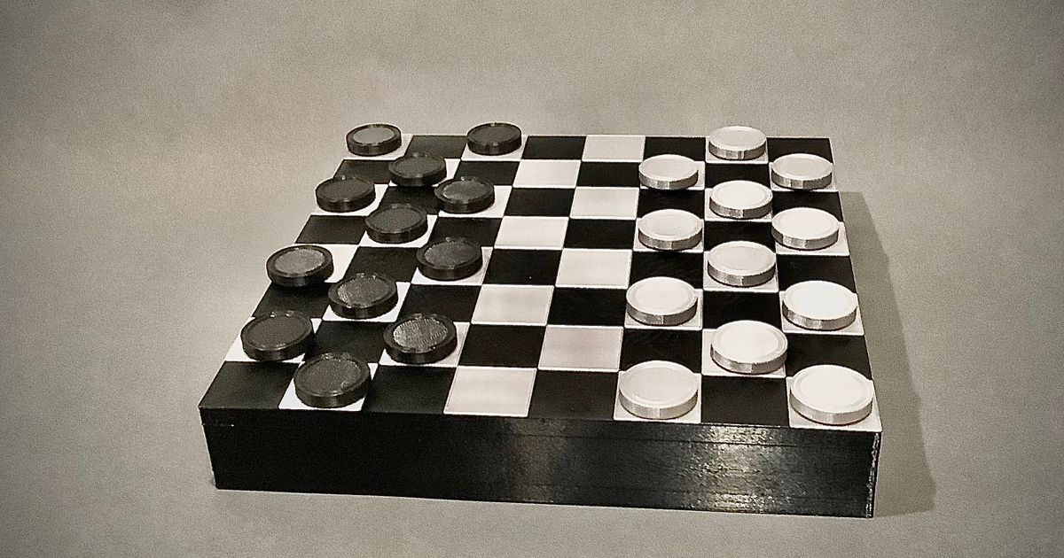checkers with piece storage par Hoani3D | Téléchargez gratuitement un ...
