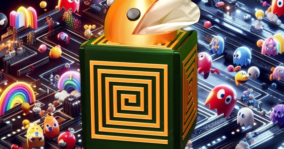 Pacman - Tissue Box cover - building kit for paper tissue for KLEENEX ...