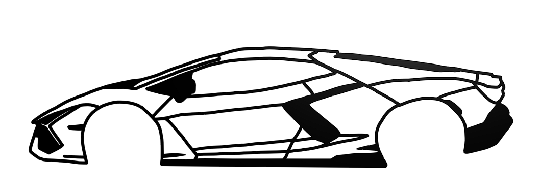 Lamborghini Revuelto silhouette wall art by Benny4makes | Download free ...