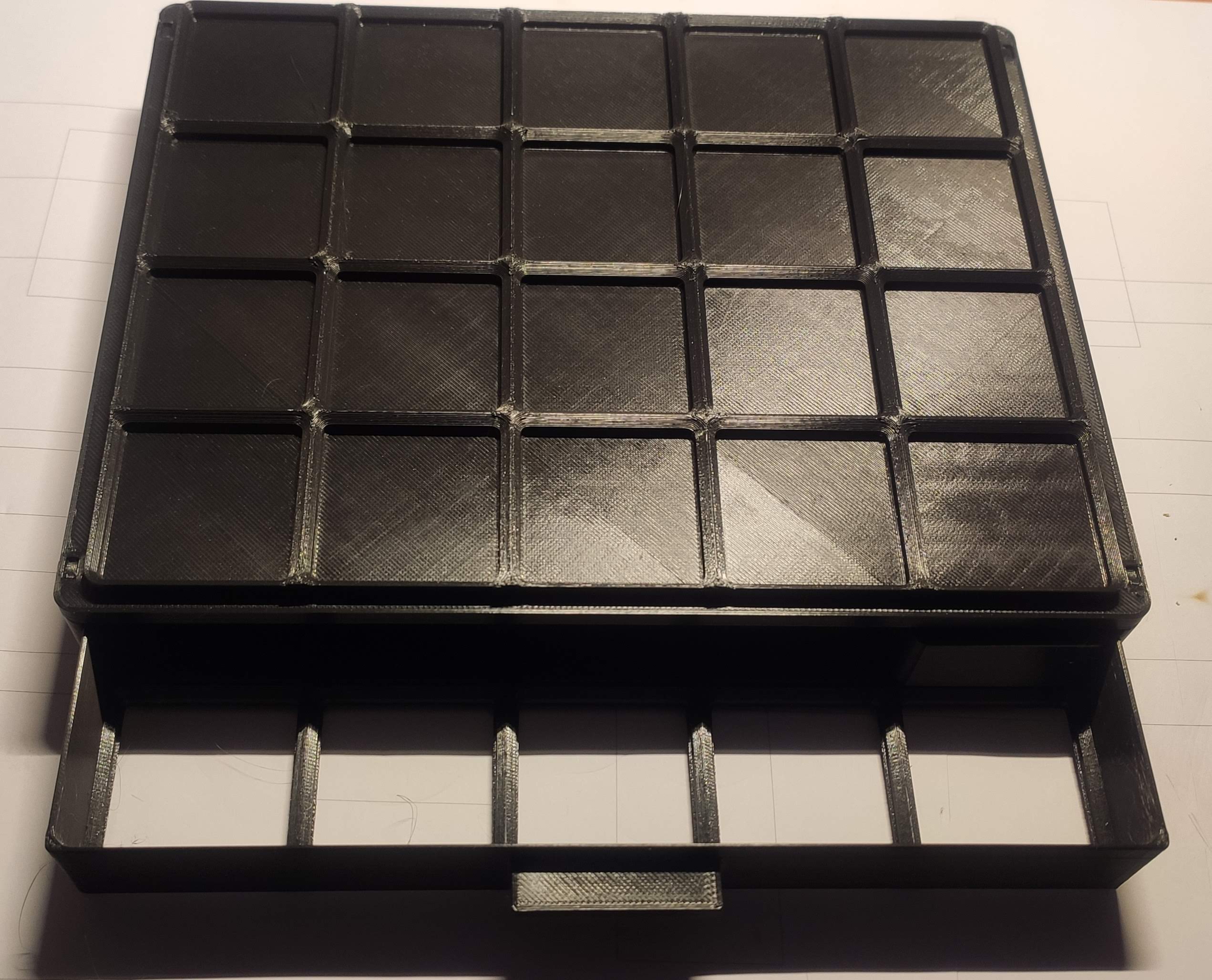 Remix of "Gridfinity Light Modular Drawer" Top with 4x5 Grid by StHi ...