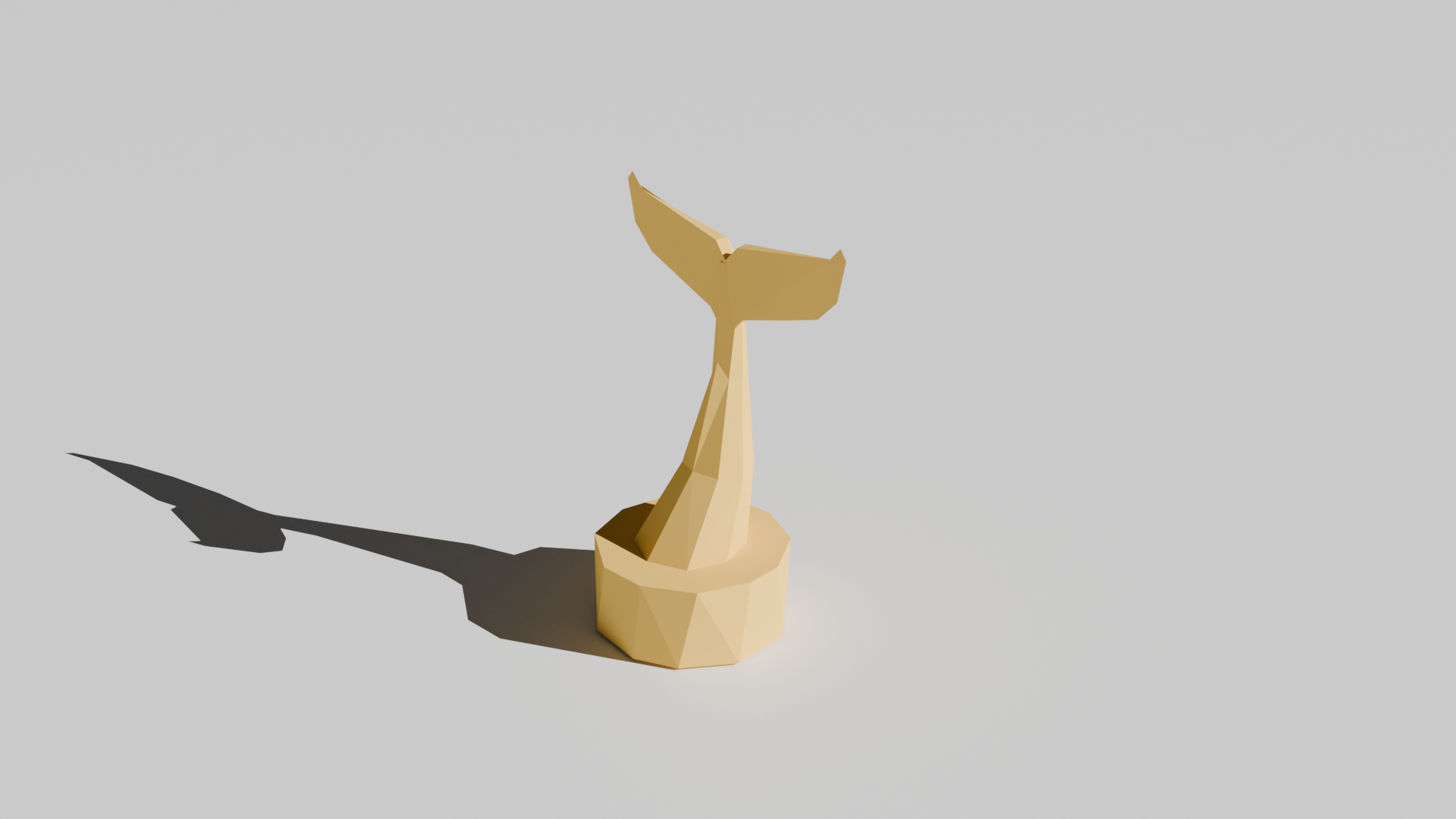 Low Poly Whale Tail by Divadis | Download free STL model | Printables.com