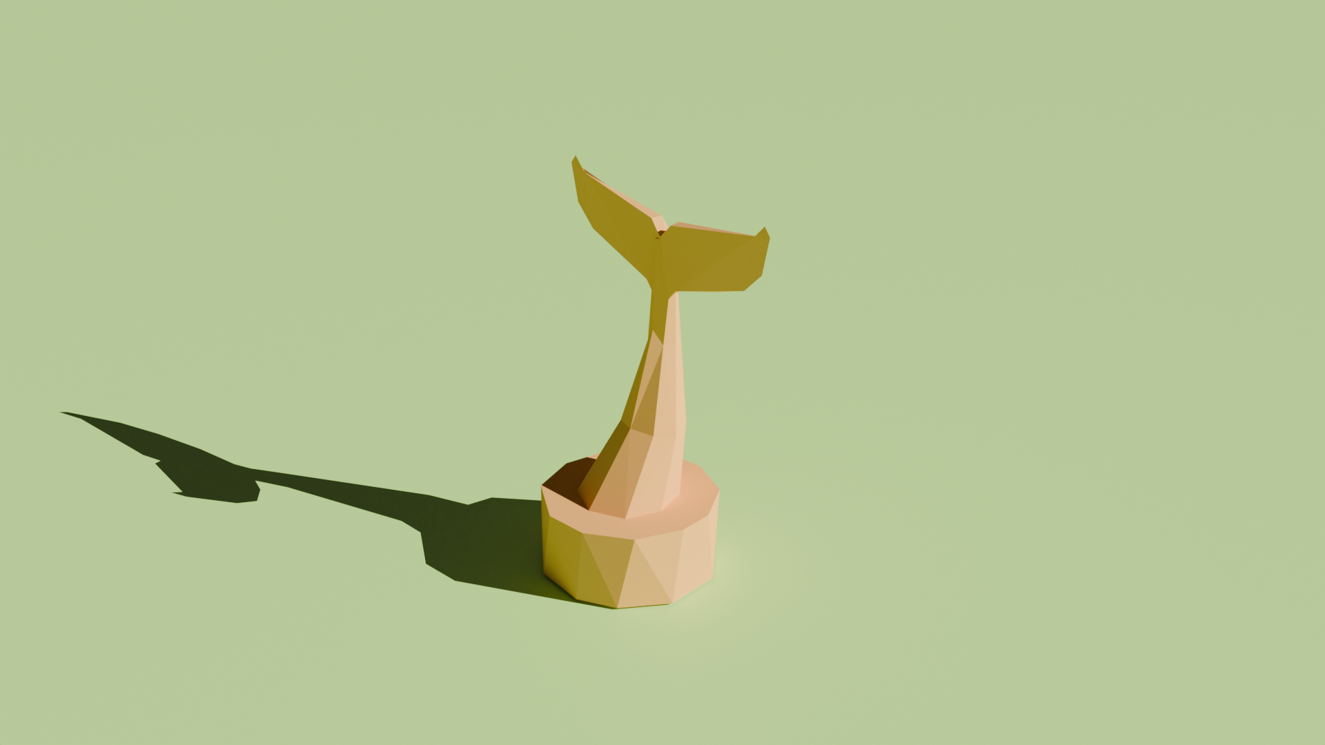 Low Poly Whale Tail by Divadis | Download free STL model | Printables.com