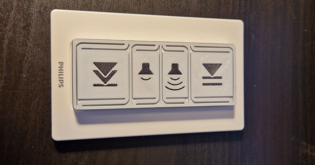 Music control buttons cover for Philips Hue Dimmer Switch by BiTN ...