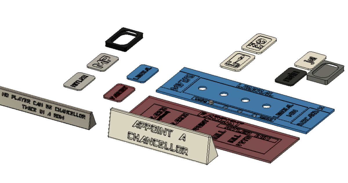 Secret Hitler Board Game by vivacello | Download free STL model ...