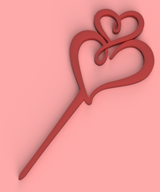 heart topper for cake by LosMoscas | Download free STL model ...