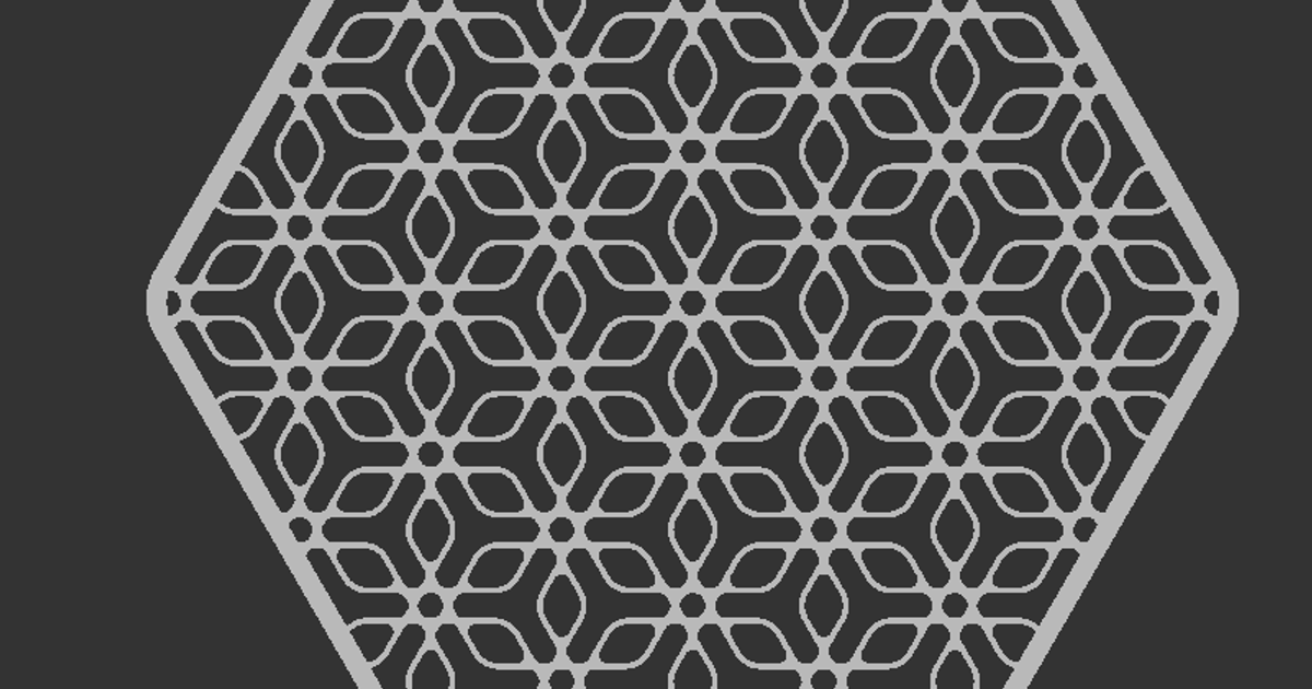 Hex Pattern Coaster by Jack | Download free STL model | Printables.com