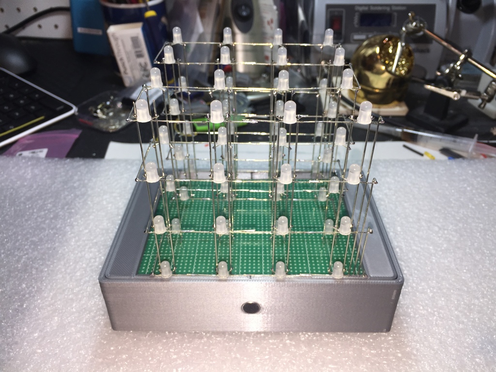 4x4x4 PL9823 LED Cube Base by Army Chief | Download free STL model ...