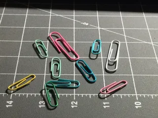 Paper Clip 5 Sizes by theprintalot | Download free STL model ...