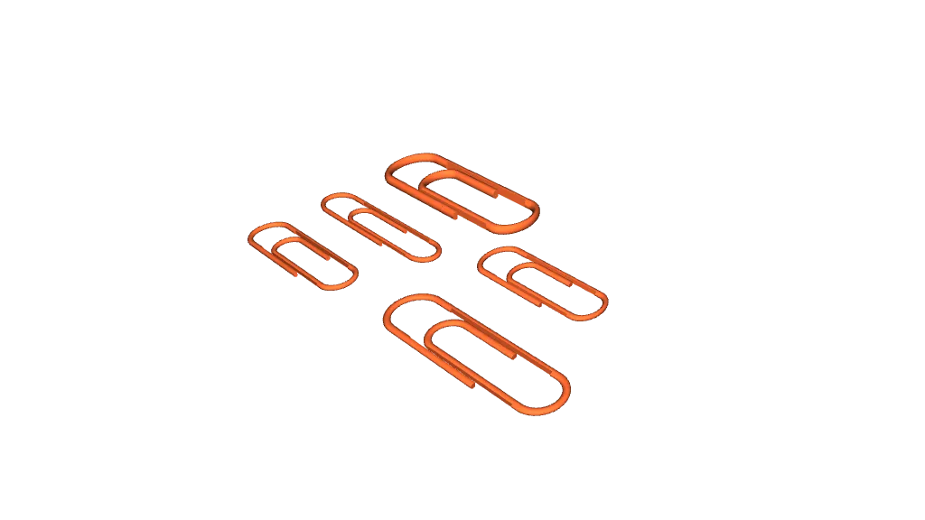Paper Clip 5 Sizes by theprintalot | Download free STL model ...