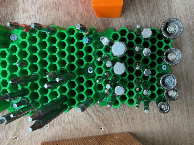 Honeycomb hex bit storage by Chris | Download free STL model ...