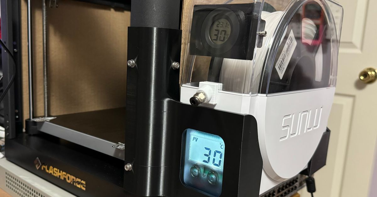 Flashforge 5M (not pro) Mount for Sunlu Filadryer S1 by RagingComputer ...