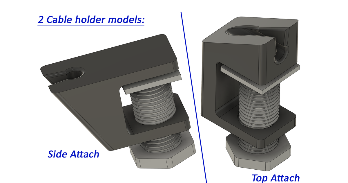 Single cable holders with ajdustable table clip (modular & parametric ...