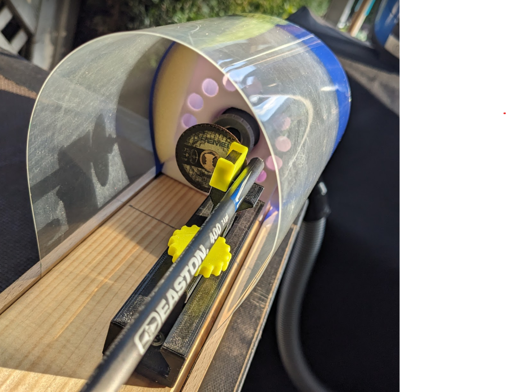 Arrow cutter with suction // Pfeilschneidegerät mit Absaugung by ...