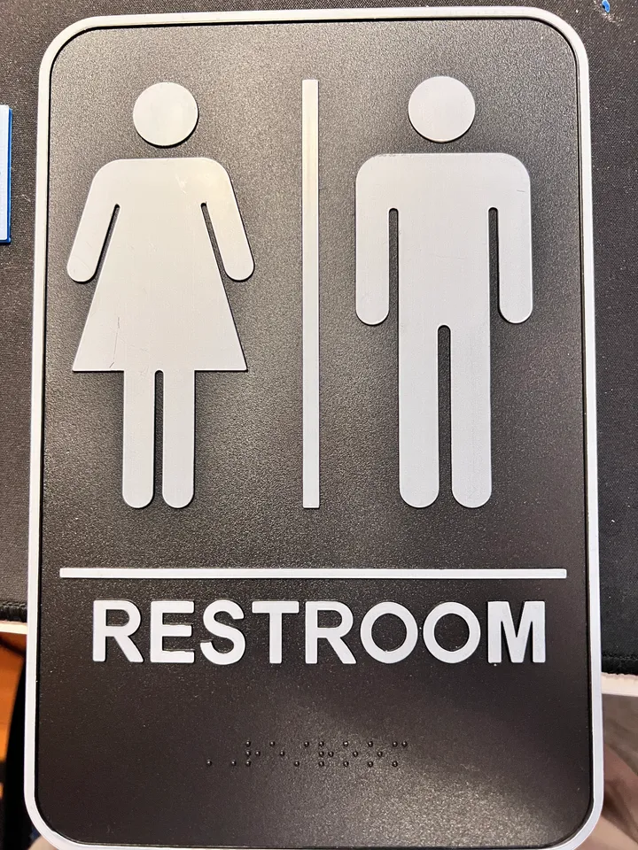 Multi Gender Bathroom Sign by Carlton Tam | Download free STL model ...