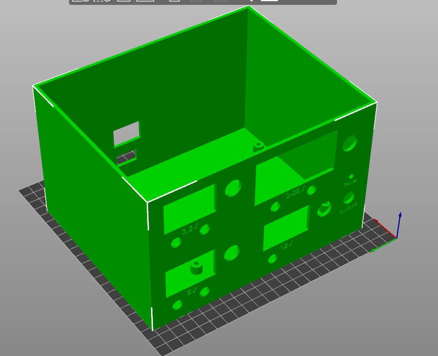 Electronic Power Supply with 3 fixed Outputs and one variable Output ...