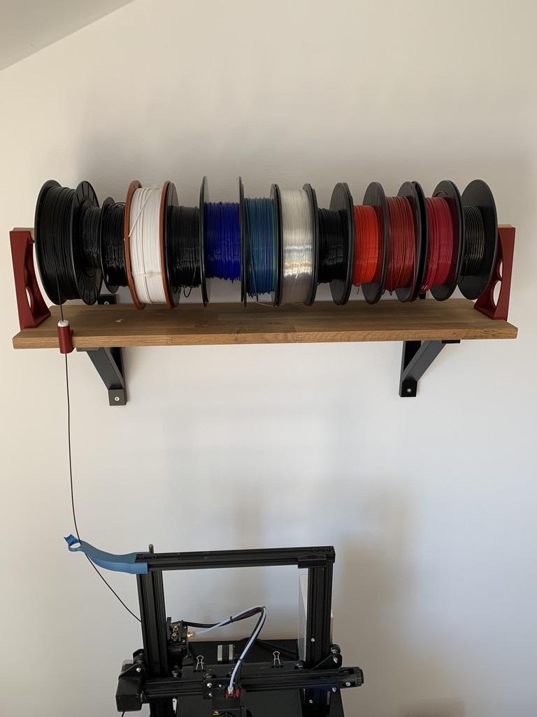 Filament Wall Rack Shelf with clenaer by score9 | Download free STL ...