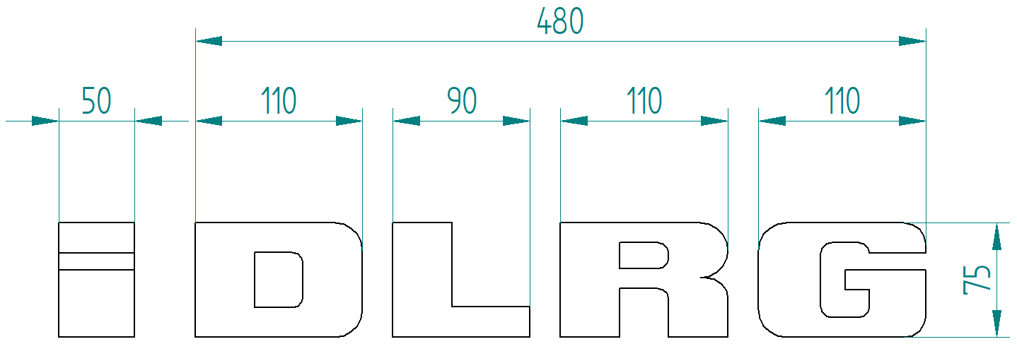 DLRG Letters XXL by SolidKnow | Download free STL model | Printables.com