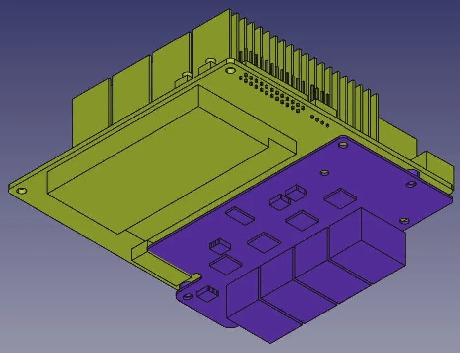 3D model of ODROID H3+ & LAN v2 for 3D design by Tomesz | Download free ...