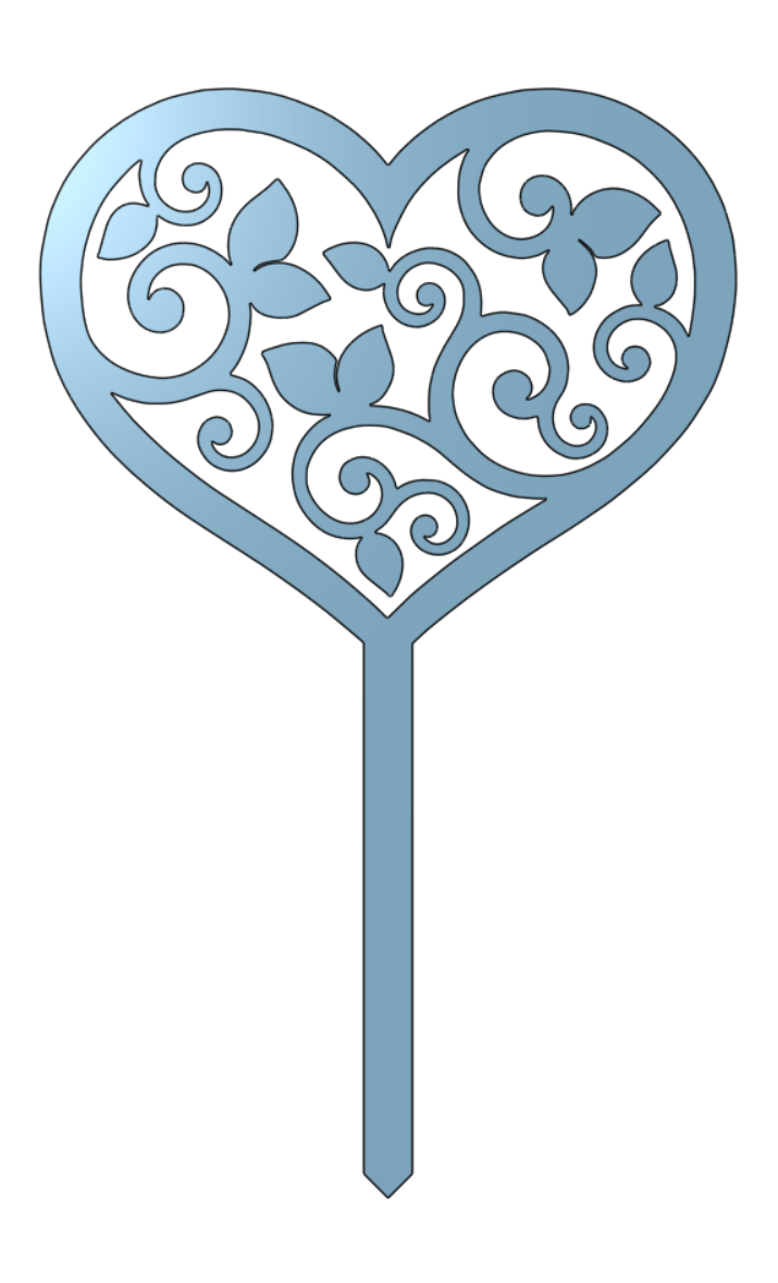 Zápich - tvar srdce / heart topper by mrmila | Download free STL model ...