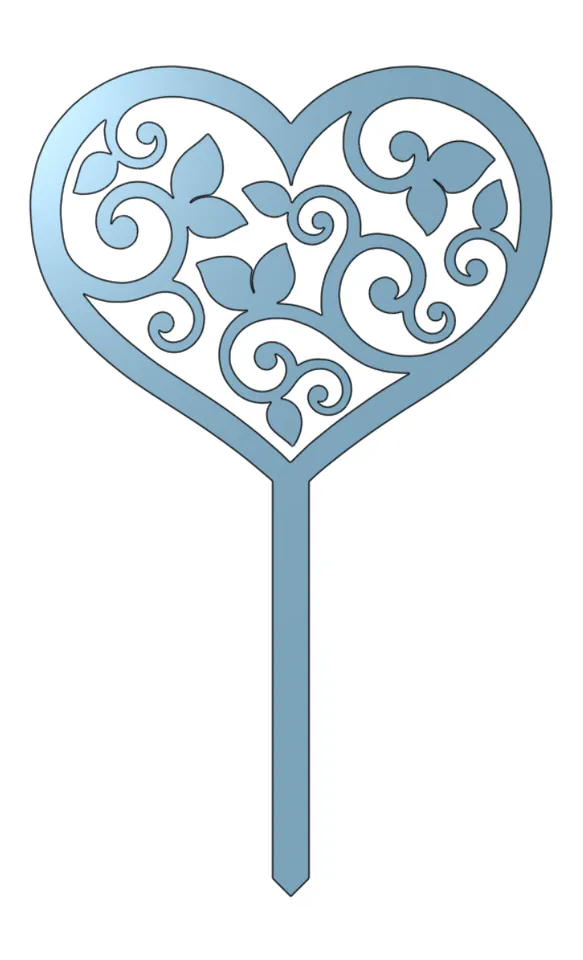 Zápich - tvar srdce / heart topper by mrmila | Download free STL model ... Zápich - tvar srdce / heart topper by mrmila | Download free STL model ...