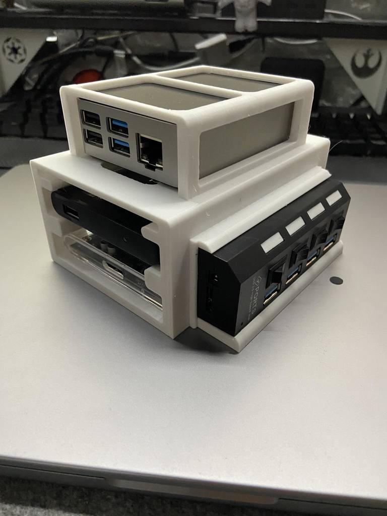 Raspberry Pi FLIRC Stack with 2 HDD and USB hub by Wojciech Kasperski ...