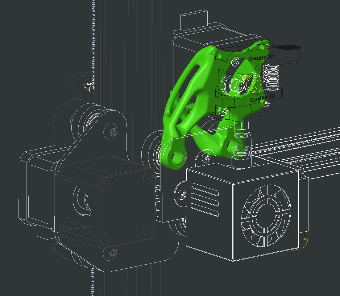 Direct Drive Mount - Ender 3 - Generative Design by IJsklontje ...
