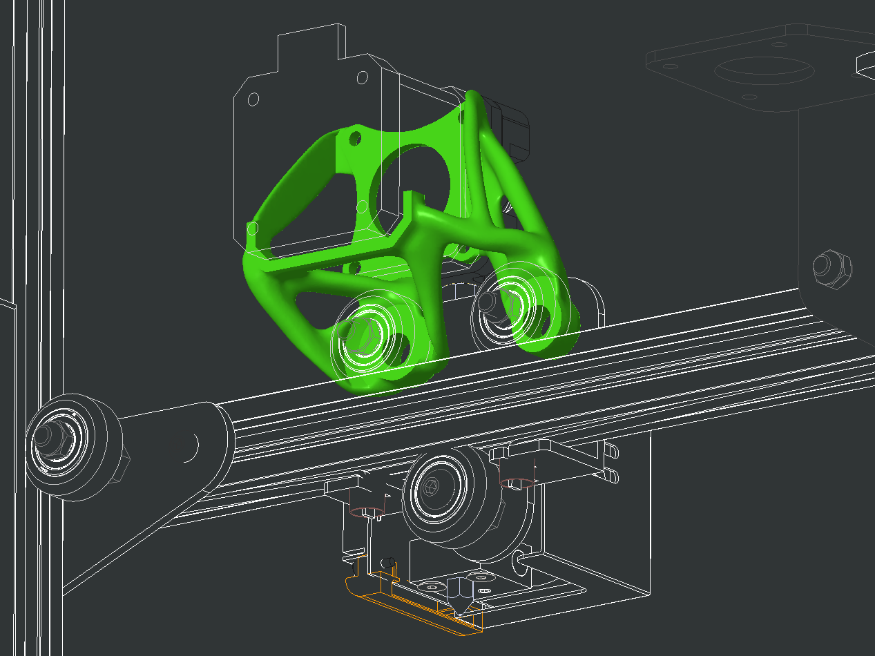 Direct Drive Mount - Ender 3 - Generative Design by IJsklontje ...