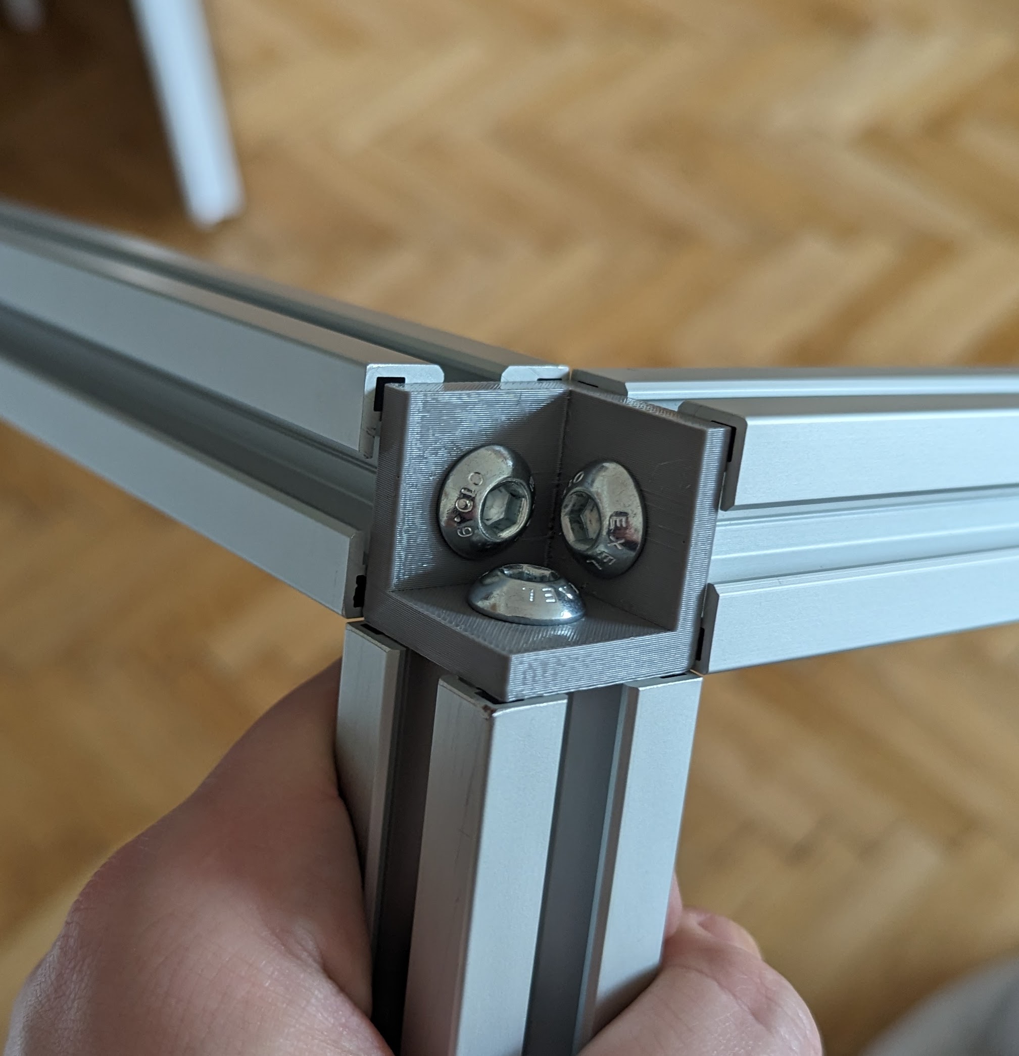 Aluminium Extrusion 3 Way Corner Connector By Lukas Laznovsky