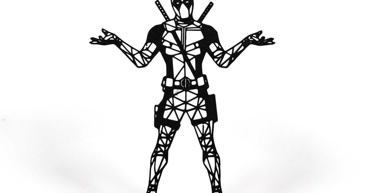Geometric Low Poly Shrugging Deadpool by PhaseworksCA | Download free ...