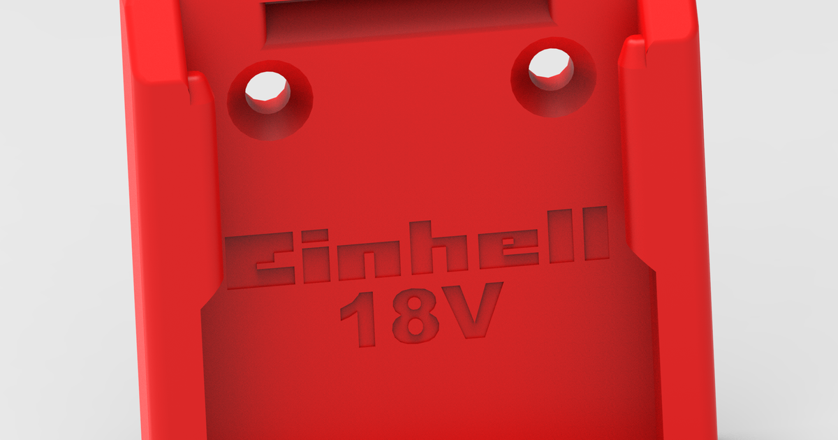 Einhell 18V Batteryholder Long by SolidKnow | Download free STL model ...