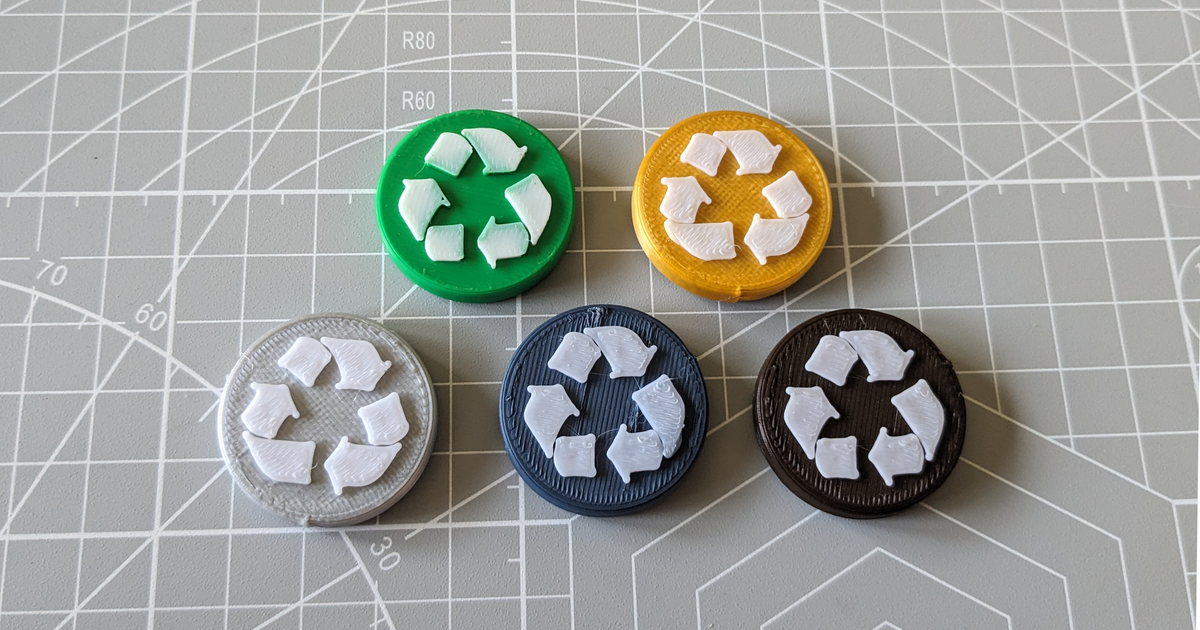 Color indicator for metal bins (uses magnets) by Odbix | Download free ...