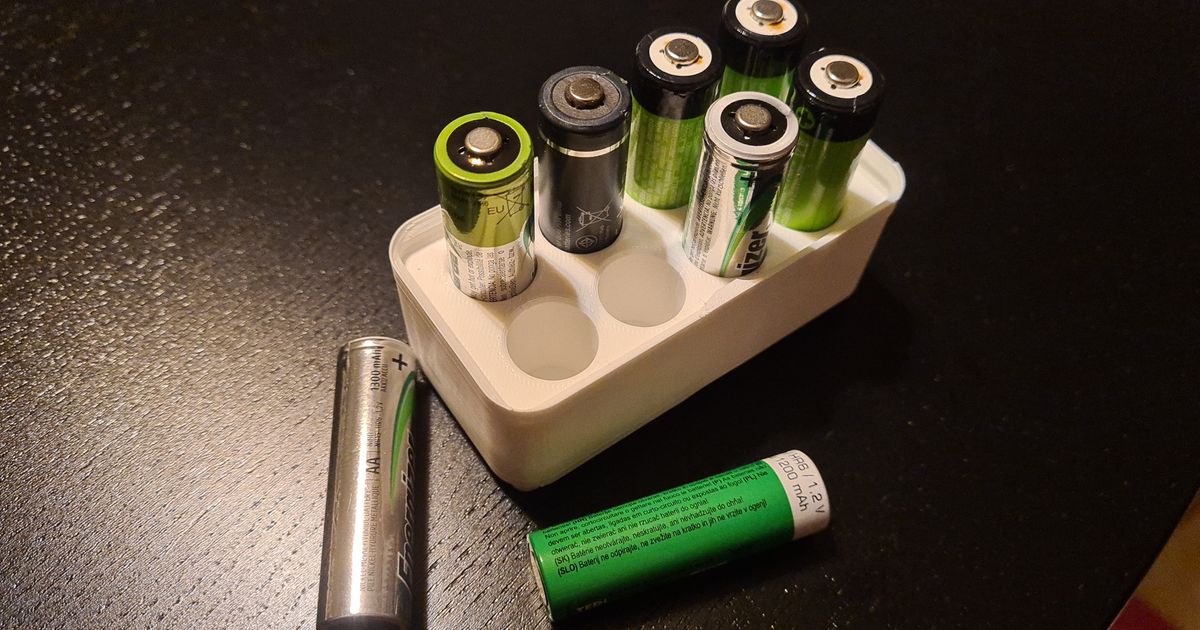 Gridfinity 2x1x3u Battery Holder for AA Batteries by Chris K ...
