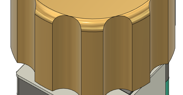 EC11 rotary knob with vertical patterns (height easily adjustable) by ...