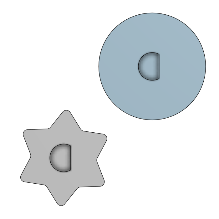 Knob with notch type D, diameter 6mm. by Chuch-in | Download free STL ...