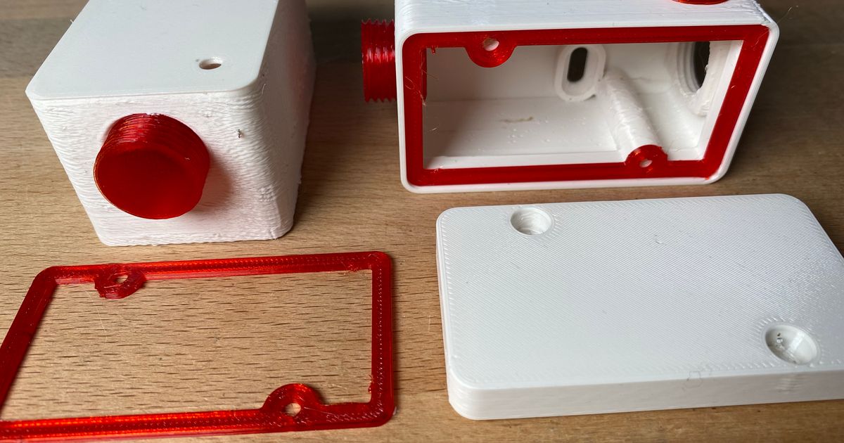 Small Junction box (45*80*50) with two inputs and flexible gaskets ...