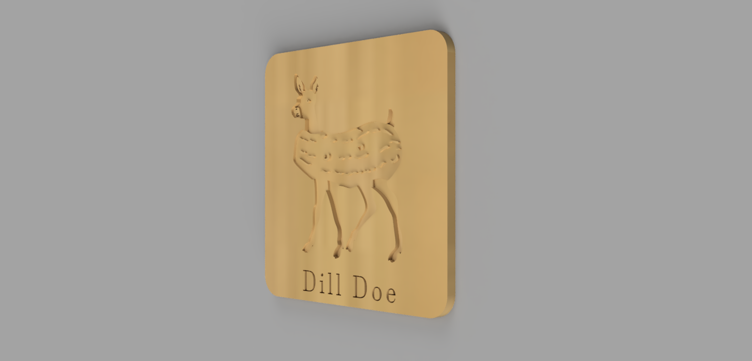 Dill Doe Coaster by MakersIsland | Download free STL model | Printables.com