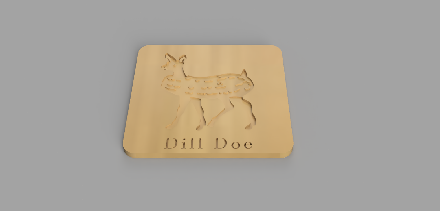 Dill Doe Coaster by MakersIsland | Download free STL model | Printables.com