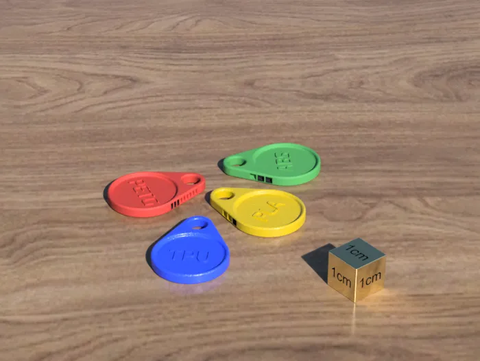 Simple Filament Samples for PLA, PETG, ABS & TPU with temperature marks ...