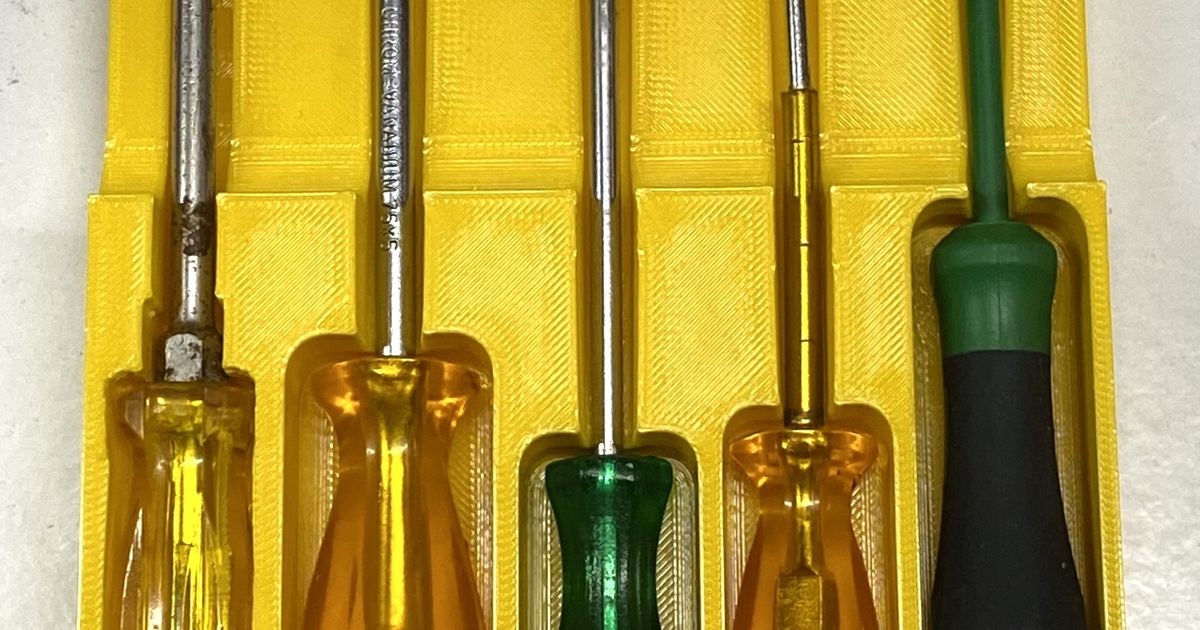 Gridfinity Arrangement for "Other Screwdrivers" (Bin7) by Tritschi ...