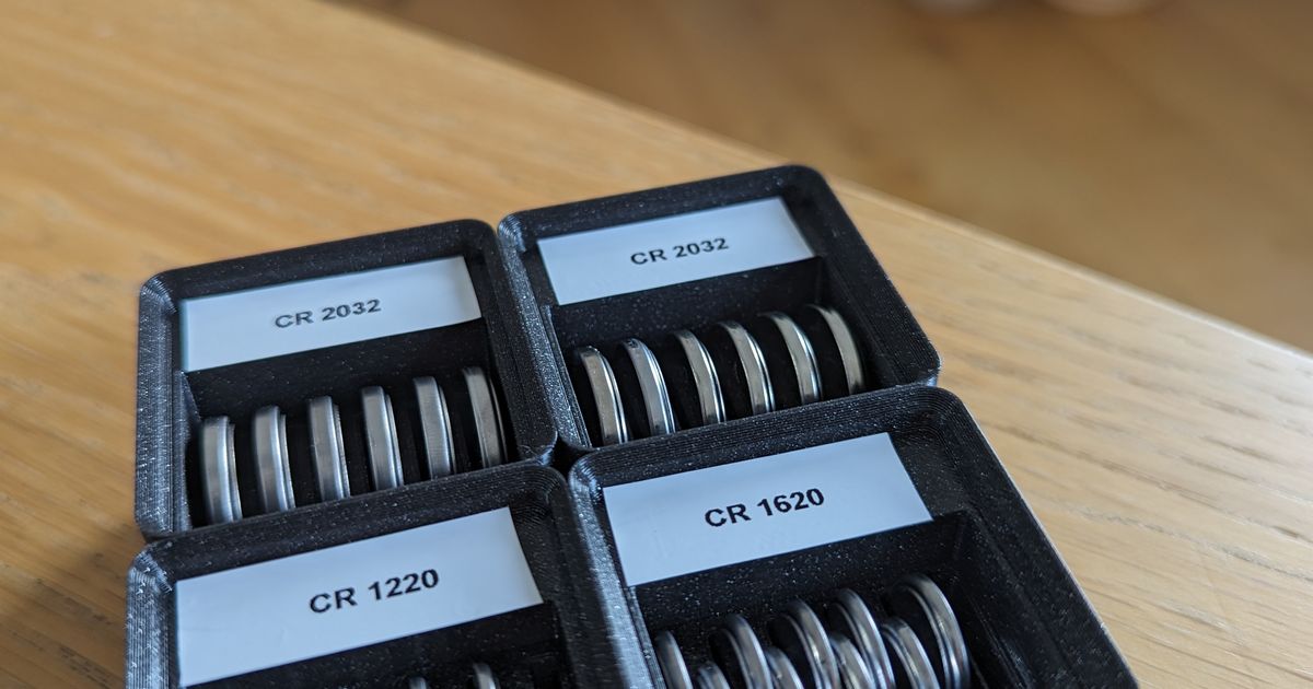 Gridfinity Refined - Coin Cell Battery Holders by DanFromDownUnder ...