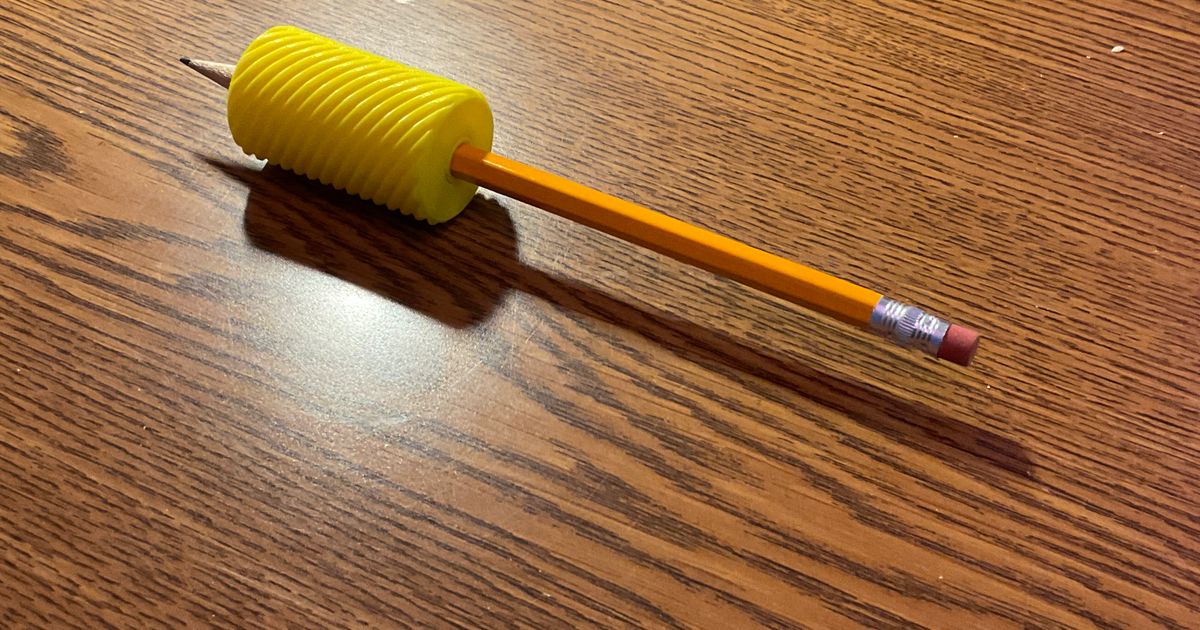 Fidget Pencil Grip #1 by teachingonthespec | Download free STL model ...