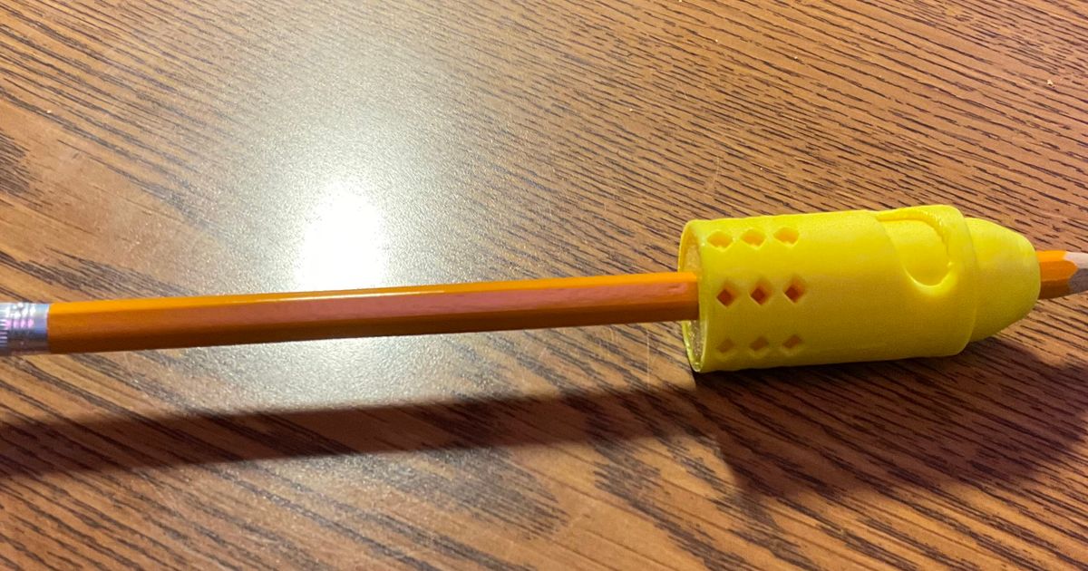 Fidget Pencil Grip #2 by teachingonthespec | Download free STL model ...