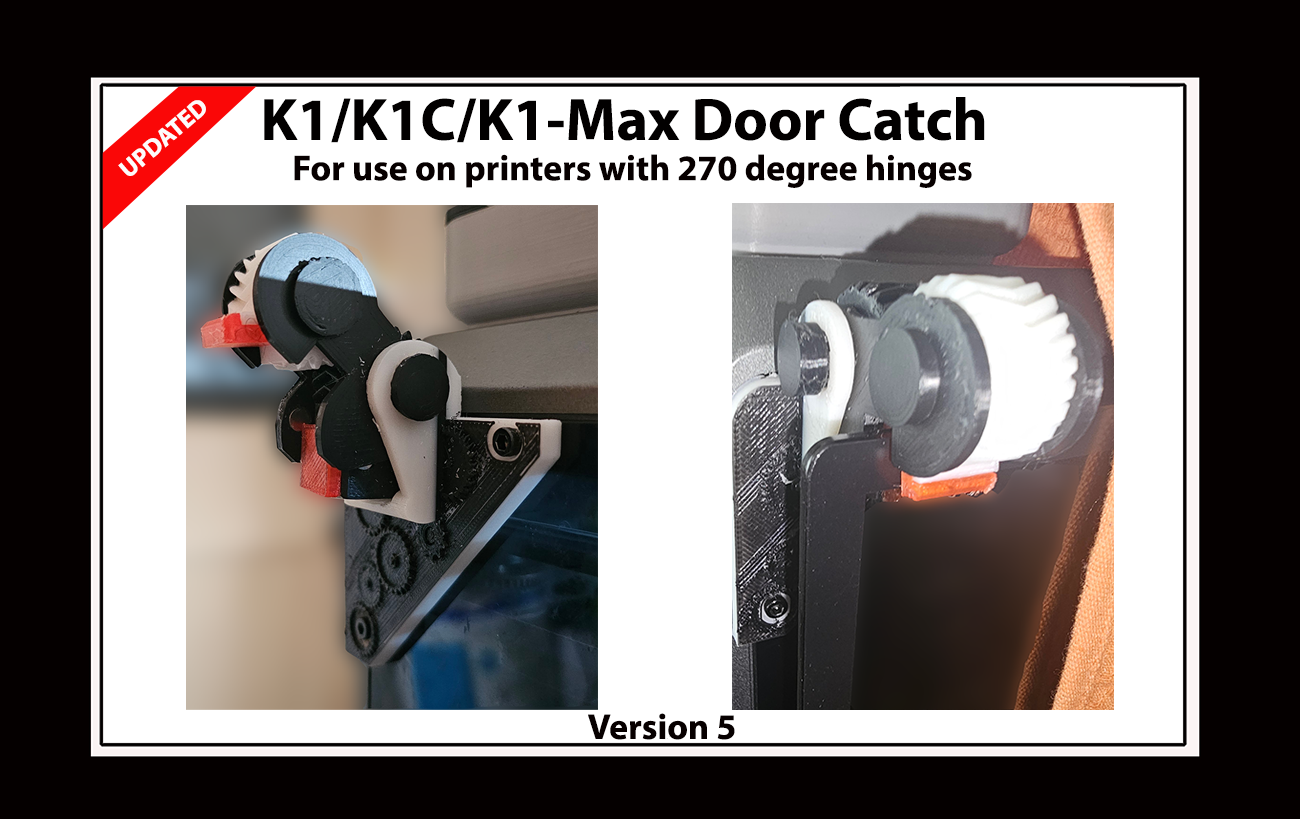 K1 Max / K1 / K1C. 'Penwald' Door catch. 270 Degree hinge glass door holder. by Diablo ...