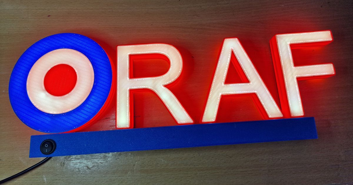 Royal Air Force Emblem/Logo Lamp by Barkingmad15 | Download free STL ...