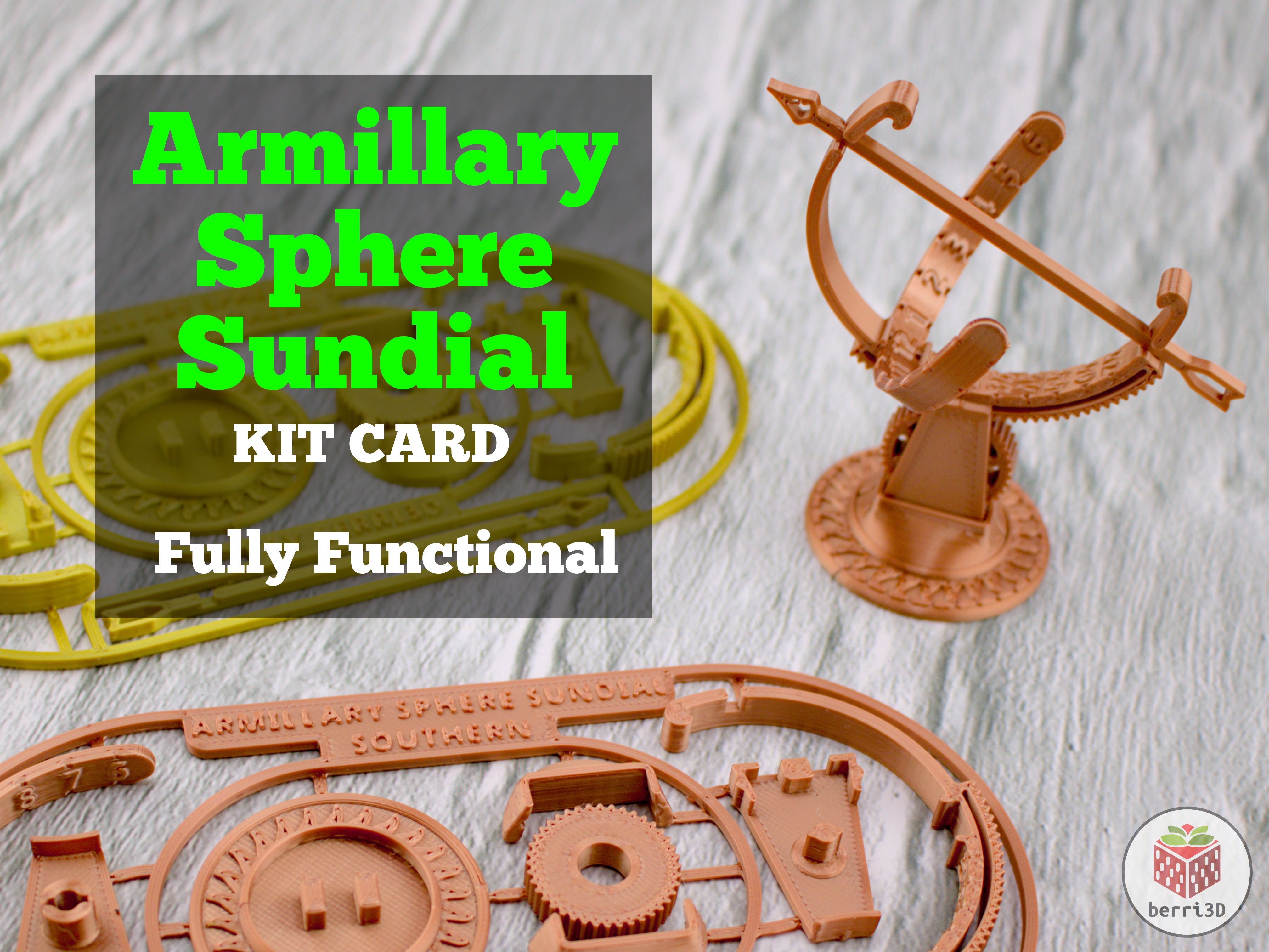 Armillary Sphere Sundial Kit Card por berri3D | Descargar modelo STL ...