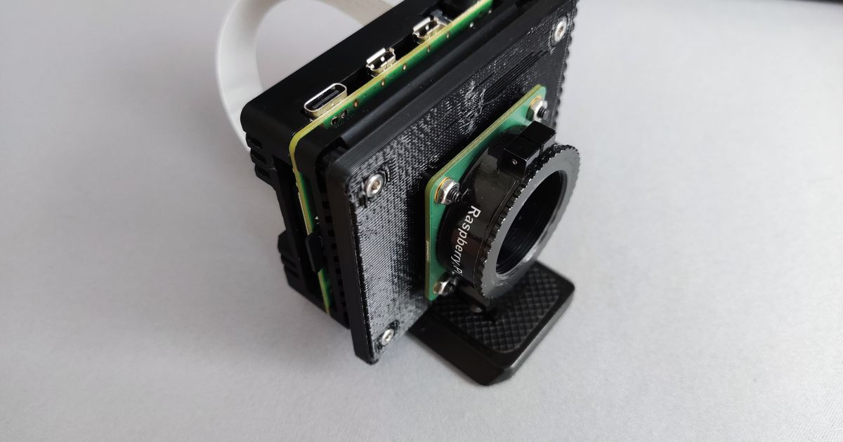 Raspberry Pi 4B - HQ Camera mount by MikeJewski | Download free STL ...